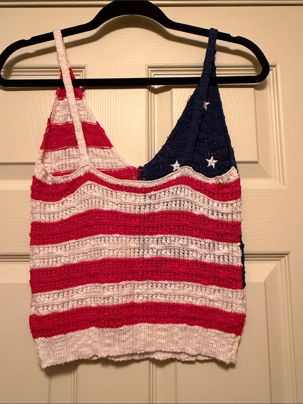 Blue Rain | Tops | Blue Rain Red White And Blue American Flag Cropped ...